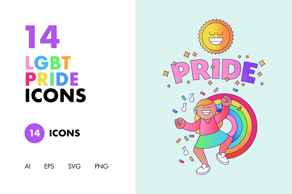 14 LGBT Pride Icons, an Illustration by Hello Mister Frank