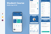 Student Course Mobile App UI Kit, an UI Kit Template by uicube