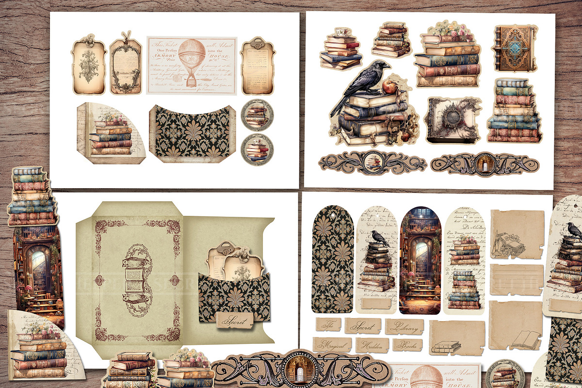 Secret Library Scrapbook Kit