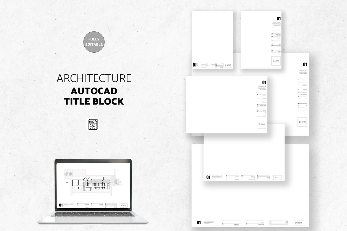 Architect Title Block Template, a Presentation Template by yesitisprintable