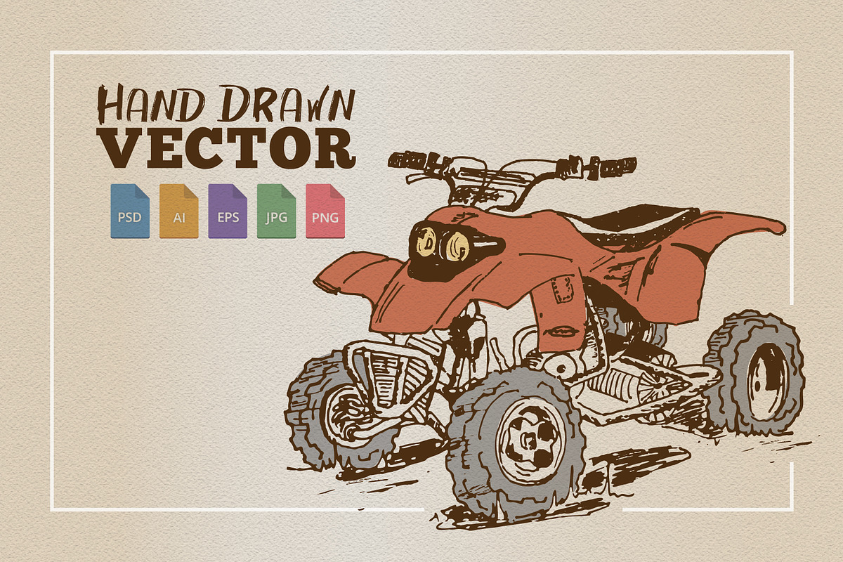 Atv Four-wheeler Illustration, a Transportation Illustration by cvcreative