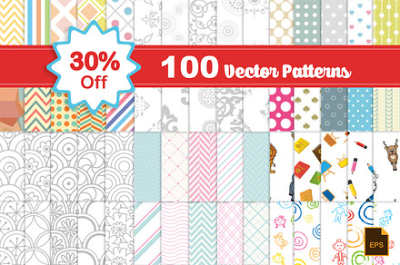 Seamless Vector Patterns, a Pattern Graphic by DeepDesign
