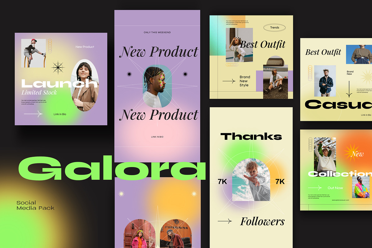 Galora - Brand Social Media Pack, a Social Media Template by Dirtytemp ...