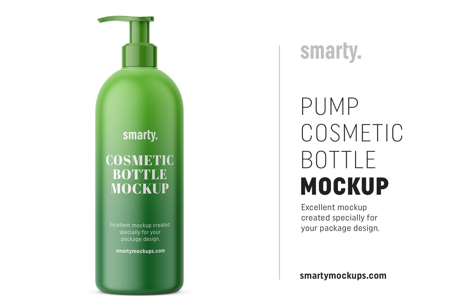 Matt boston bottle with pump mockup, a Pens & Pencil Mockup by Smarty ...