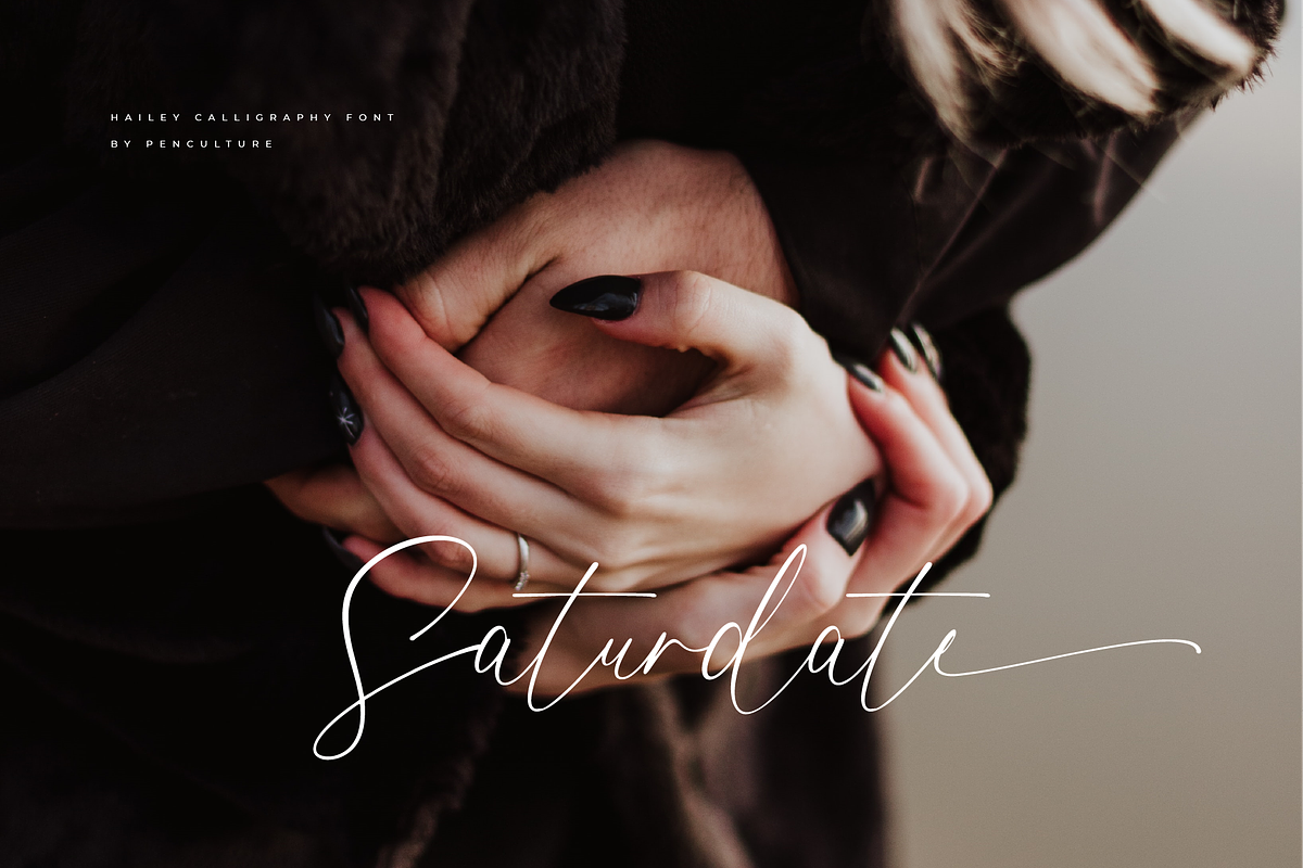Hailey - Stylish Calligraphy Font, a Script Font by Pen Culture