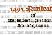 1492 Quadrata, a Blackletter Font by GLC Foundry
