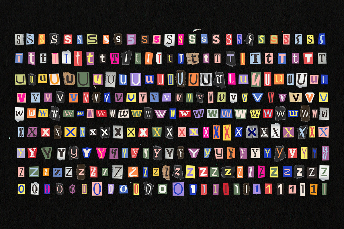 Ransom Note Letters Set, an Object Graphic by DesignerCandies