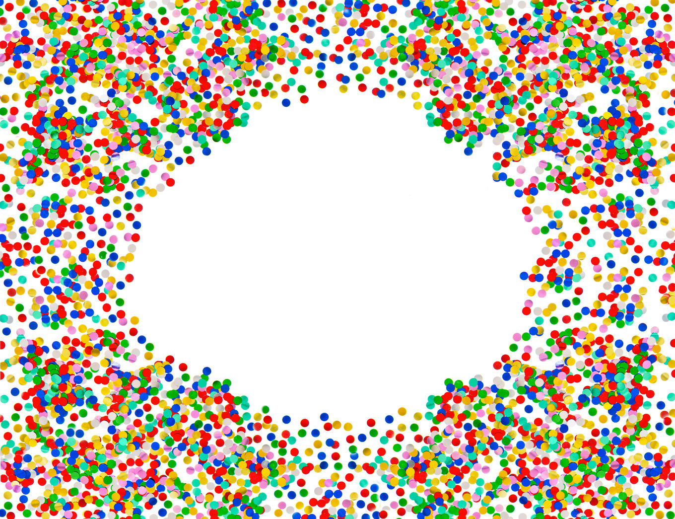 Colorful confetti frame, a Holiday Photo by LiliGraphie