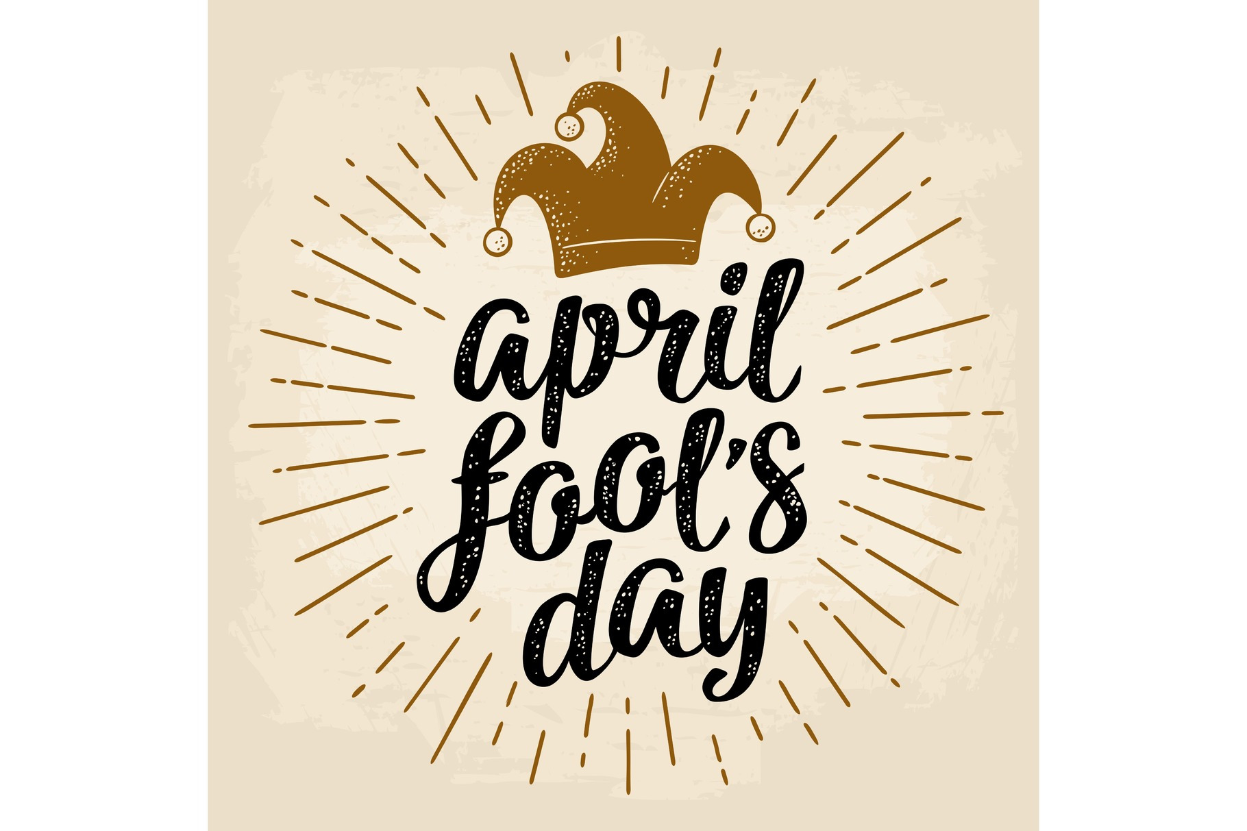 April fool's day calligraphic, an Illustration by MoreVector | Creative ...