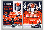 Basketball game announcement poster, an Illustration by Vector Tradition