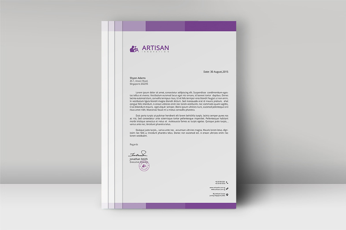 Letterhead Template, a Stationery Template by artisanHR