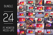 24 PSD PC Monitor Mock-up, a Product Mockup by Laura