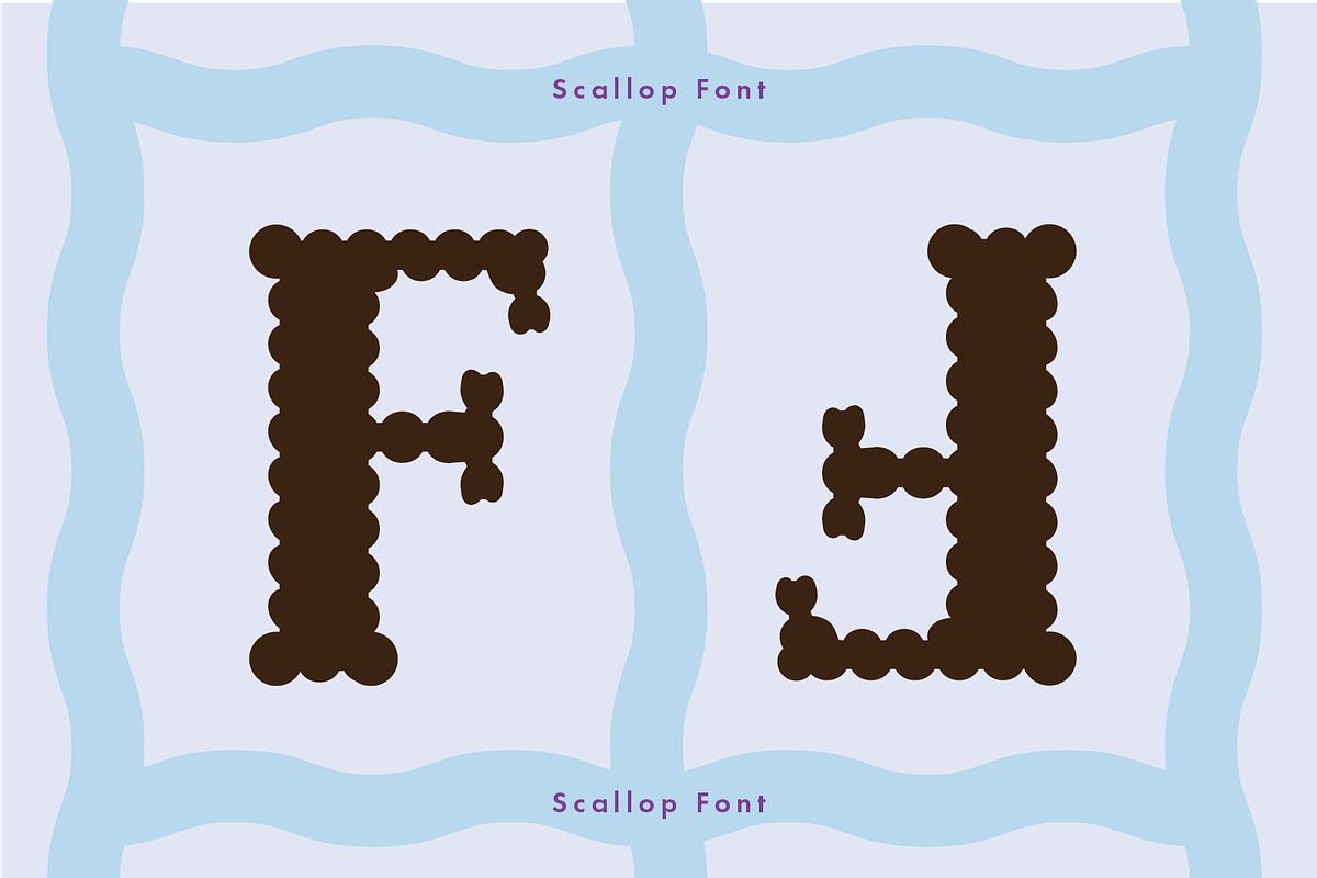 Scallop Display Font, a Serif Font by Emma Make