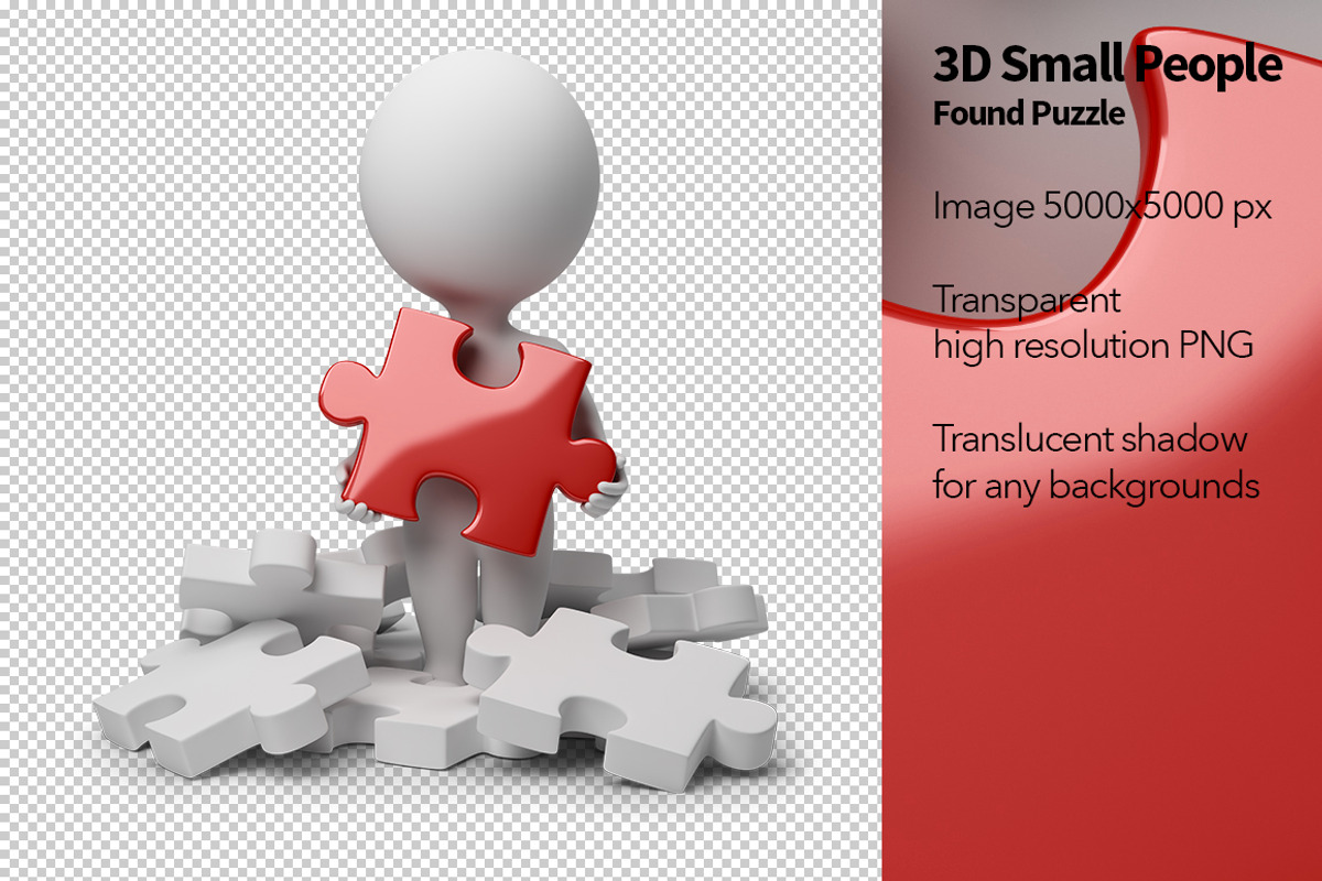3D Small People - Found Puzzle, a Person Illustration by Anatoly ...