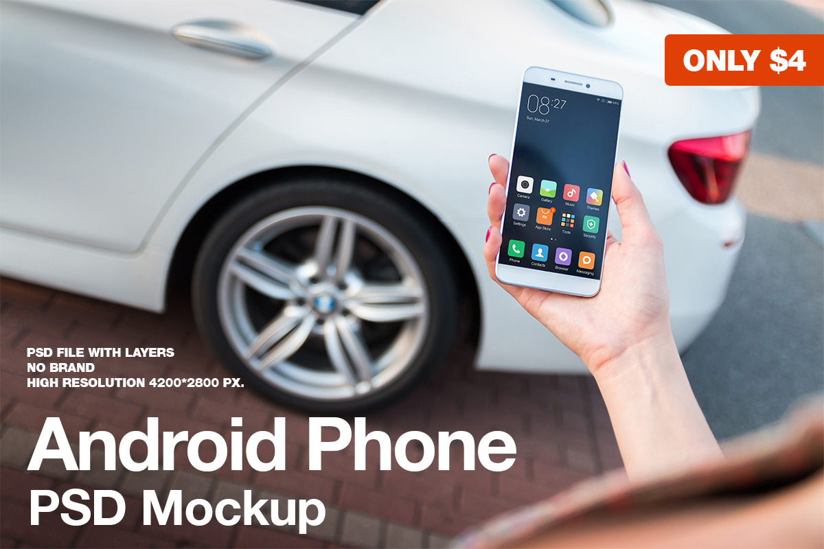 Android Phone Lifestyle Mockup, an Android Mockup by StartMockups.com