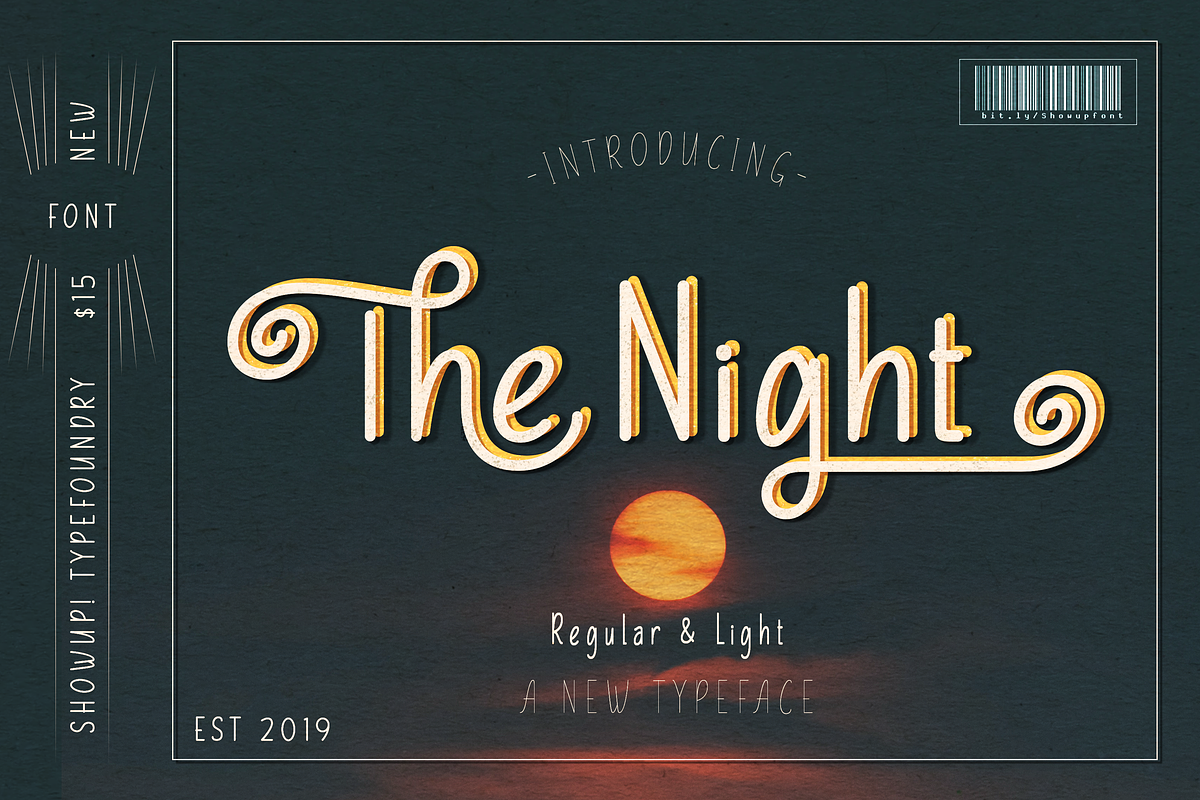 The Night Typeface, a Sans Serif Font by ShowUp! Studio