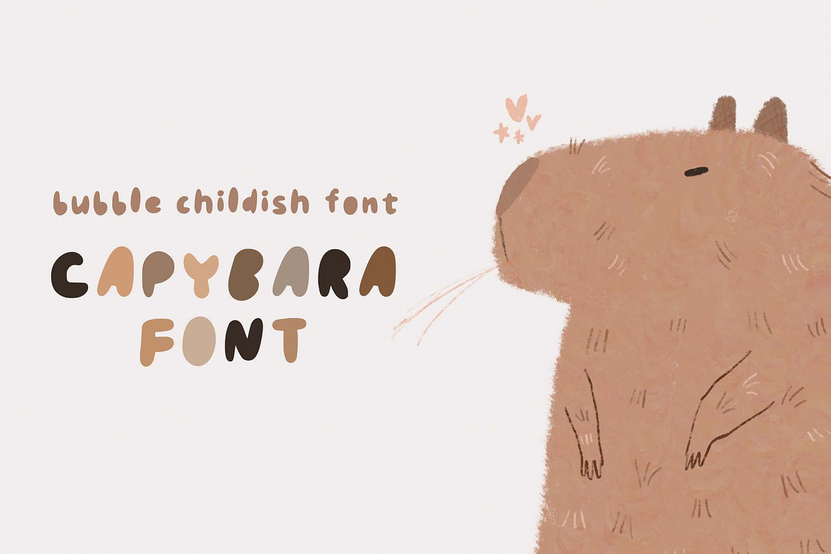 Capybara Font - Bubble Font