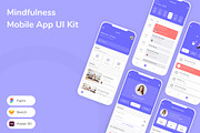 Mindfulness Mobile App UI Kit, an UI Kit Template by Betush