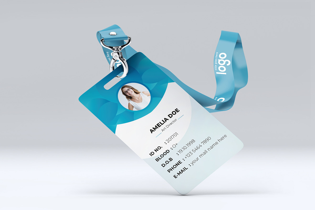 Modern Office Staff ID Card Design, a Stationery Template by ZAAS