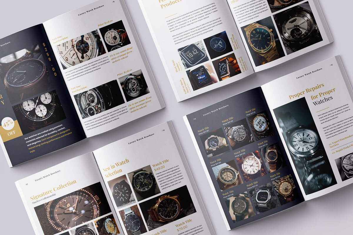 Luxury Watch Brochure | Canva, a Brochure Template by ArtisticLand
