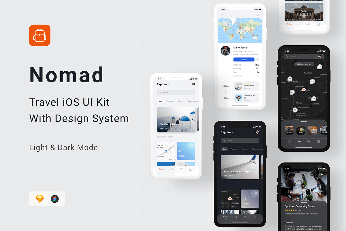 Nomad iOS Design System, an UI Kit Template by uibundle.com | Creative Market