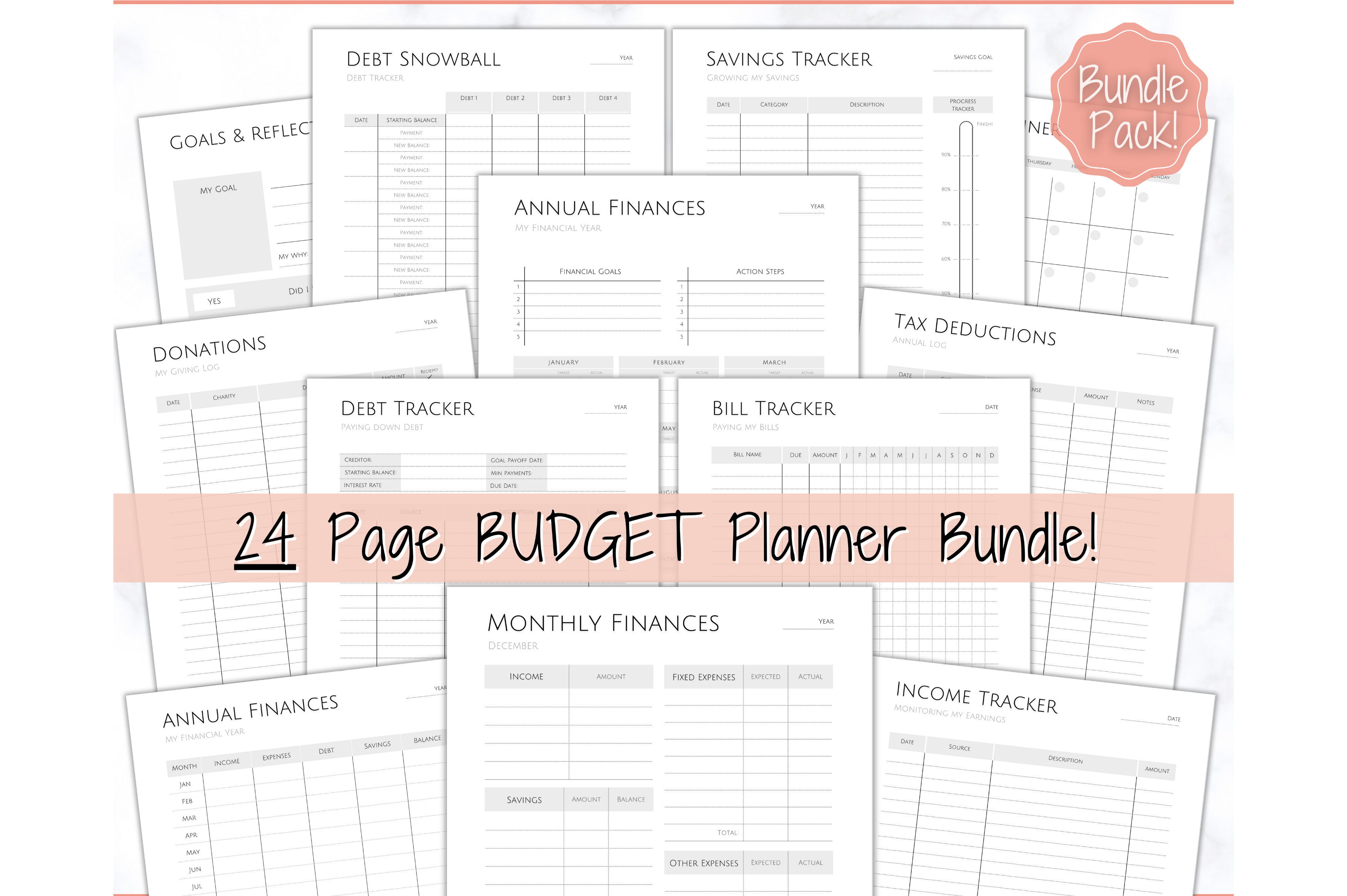 Budget Planner Printable BUNDLE!