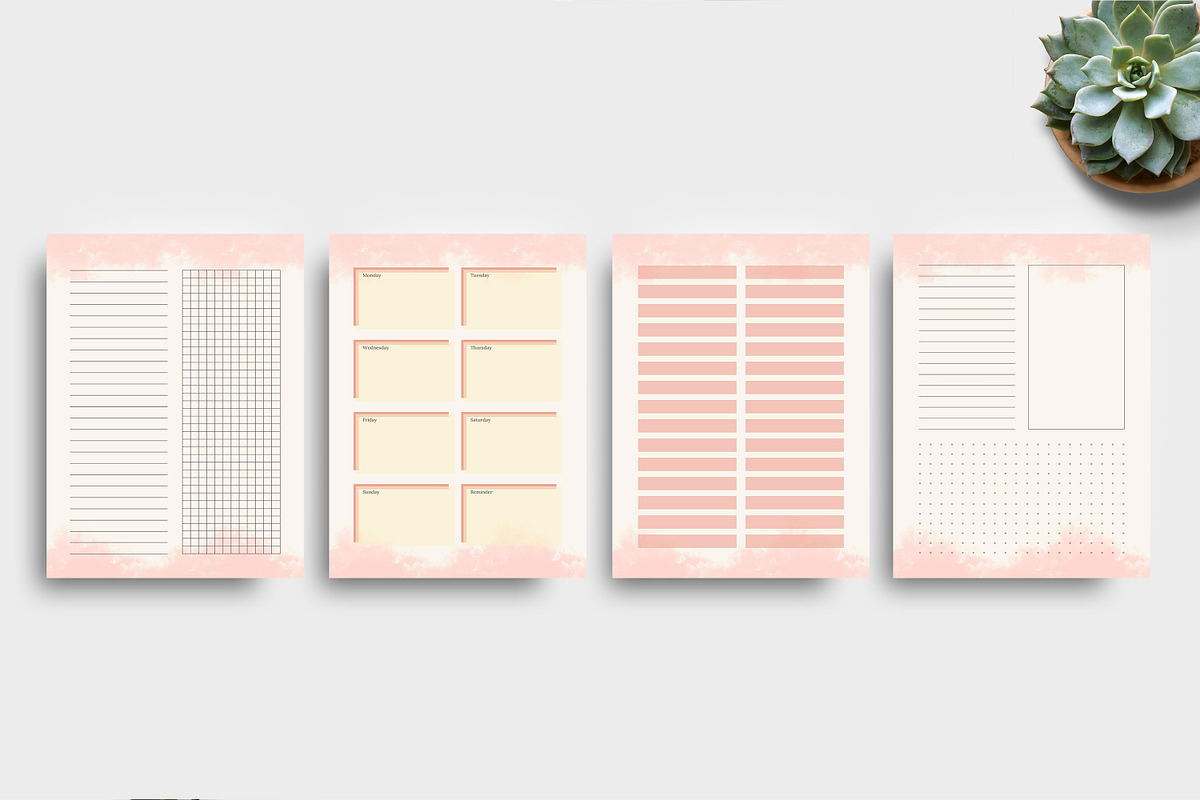 Digital Notebook Pages, a Stationery Template by Ultimate Template Shop