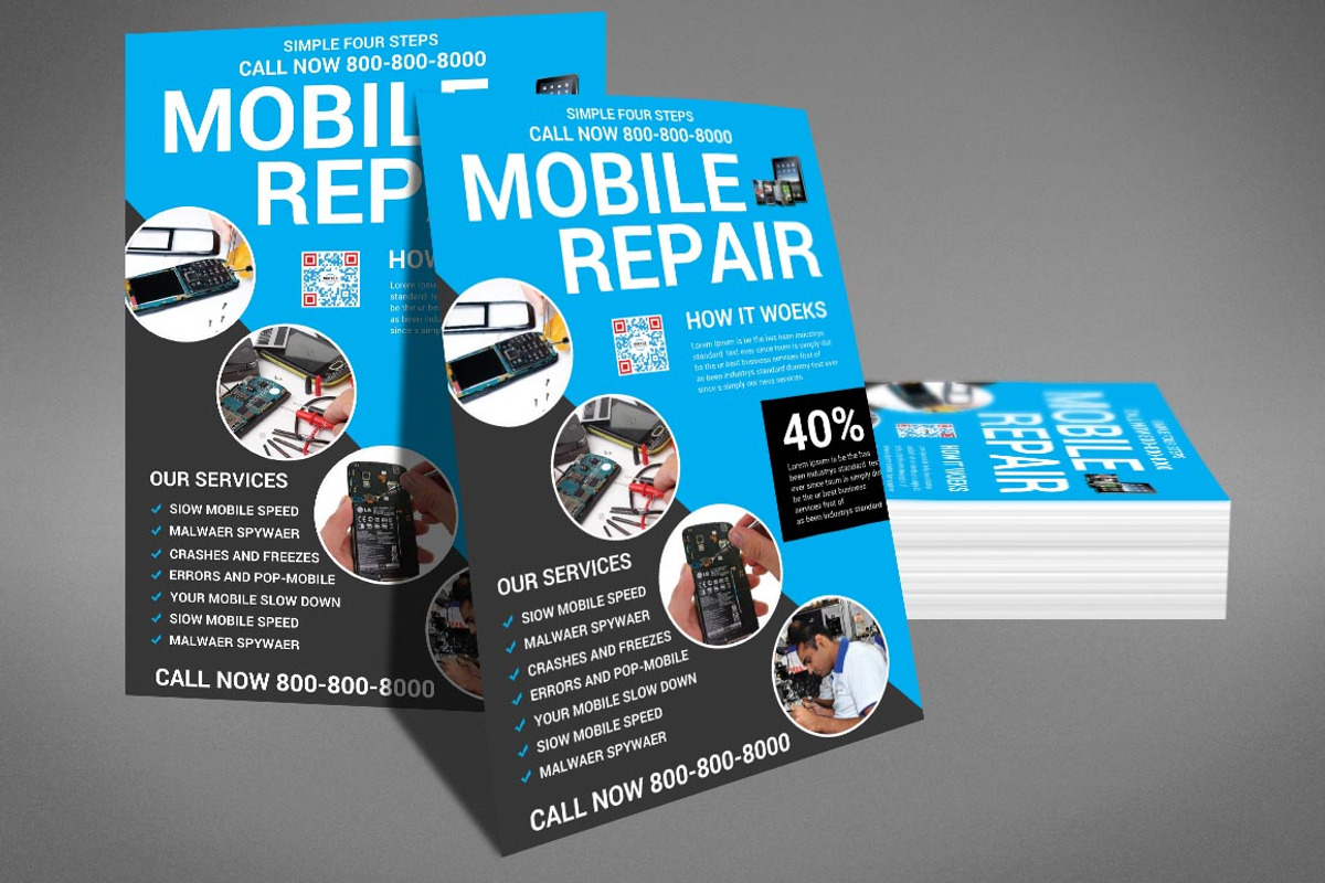 Mobile Repair Flyer, a Flyer Template by graphicforest