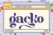 Gacko | Modern Retro Serif, a Serif Font by BearyType Studio