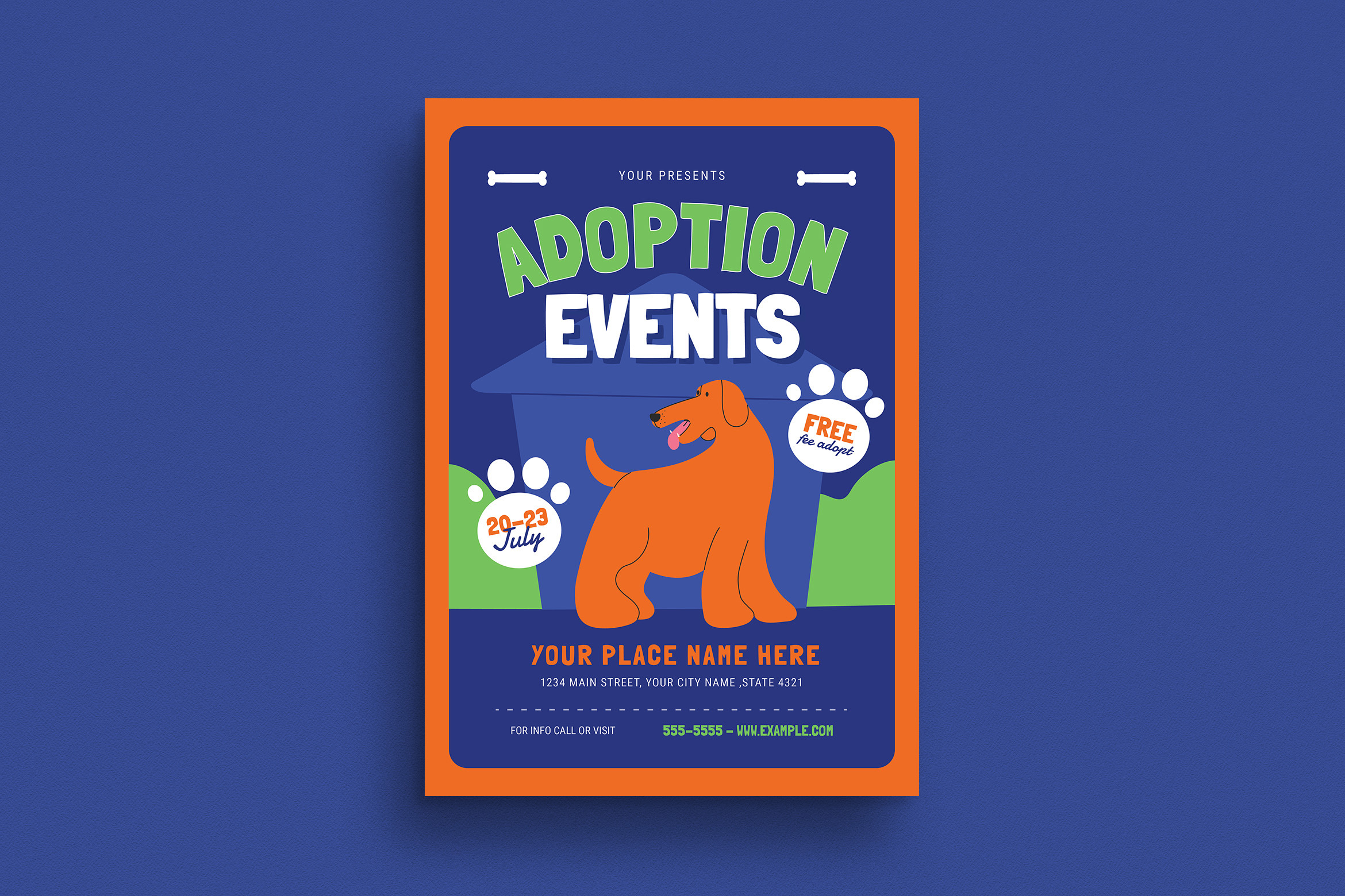 Pet Adoption Event Flyer, a Flyer Template by VectorVactory