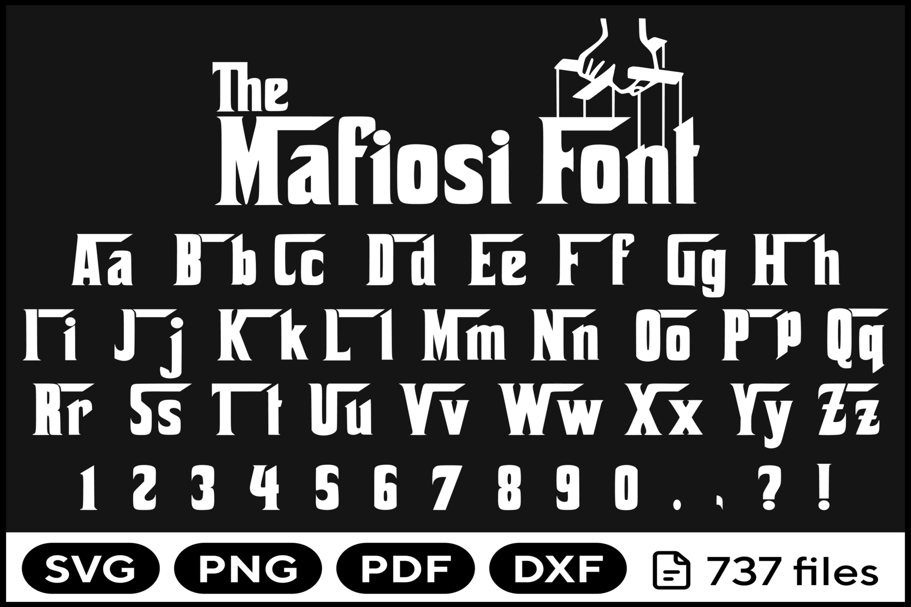 Mafia Font Svg Png Pdf Dxf Alphabet, an Object Graphic by Custom Fonts ...
