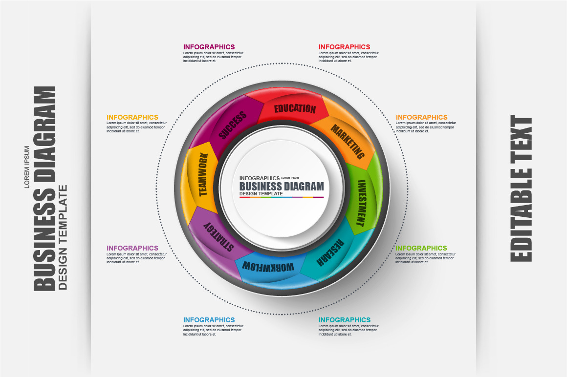 Business Circle Diagram Infographic, a Presentation Template by alexdndz