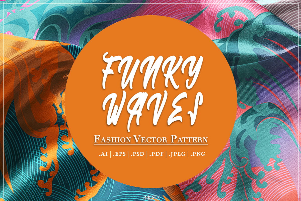 Funky Waves | Vector Pattern, a Pattern Graphic by AALofts Design