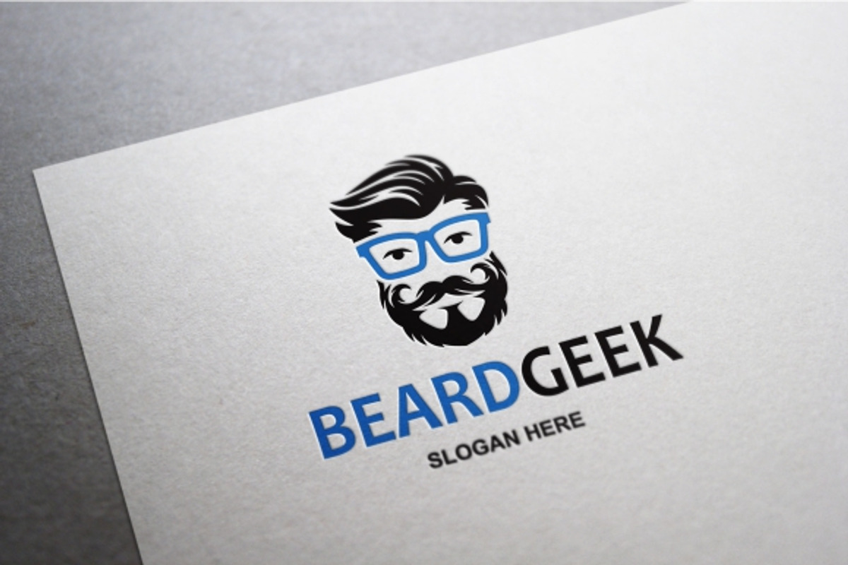 Beard Geek logo, a Branding & Logo Template by MotionMount