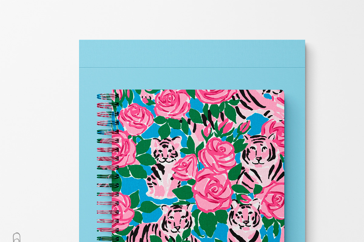 Preppy Seamless Tiger Pattern, a Pattern Graphic by The Preppy Artist