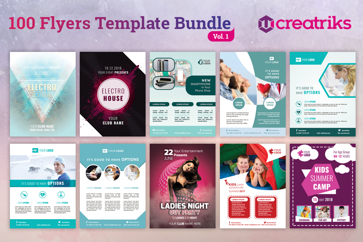 100+ Awesome Flyer Templates, a Flyer Template by Creatricks