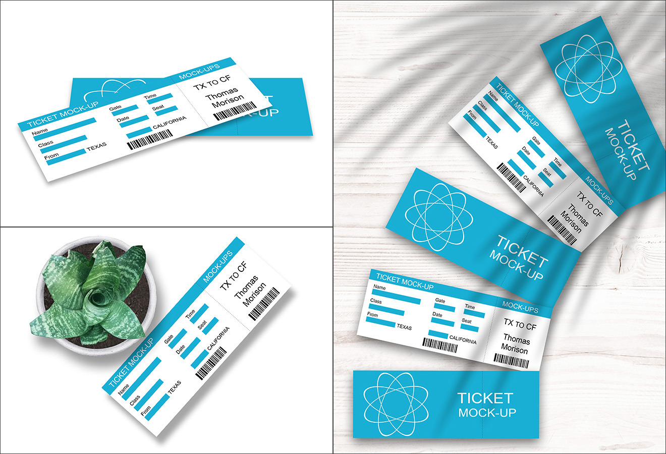 Ticket Mock-Up 11, a Print Template by Graphicsworld125
