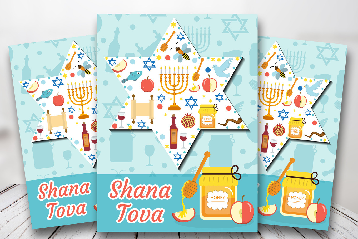 Rosh Hashanah poster, flyer, invitation, greeting card. Shana Tova is a ...