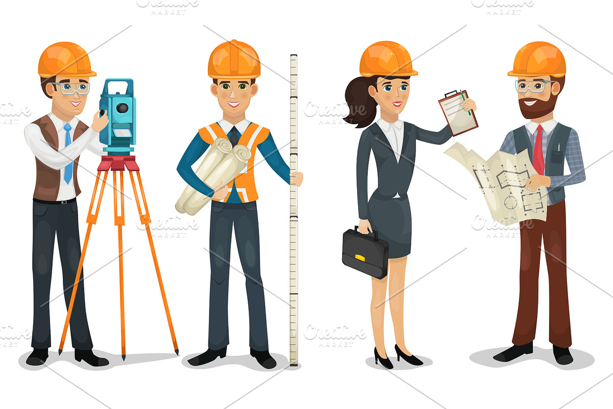 Civil engineers, an Object Illustration by Yayasya | Creative Market