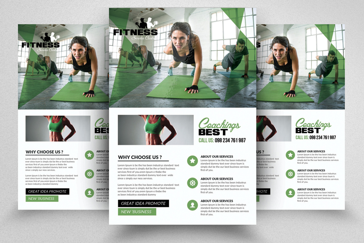 Body Fitness Flyer Templates, a Flyer Template by Design Up | Creative ...