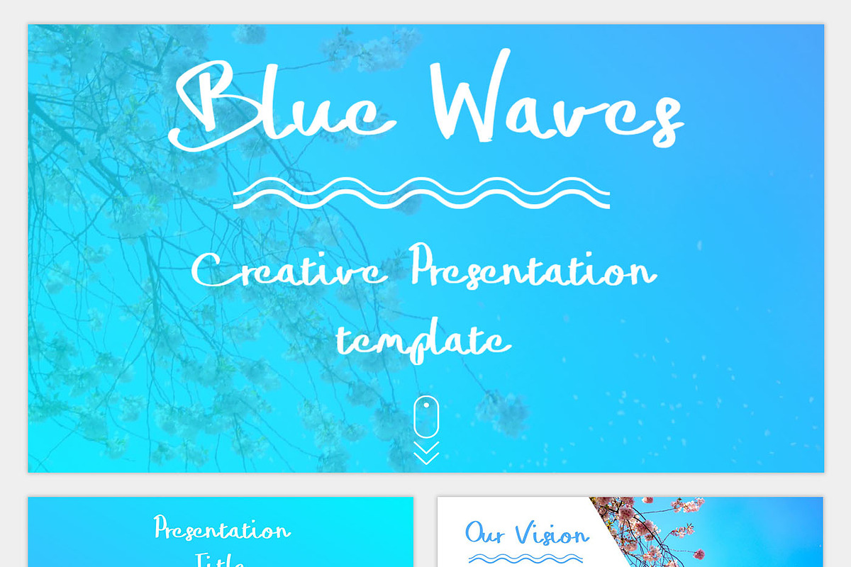Blue Waves - PowerPoint Template, a Presentation Template by Helga_Design
