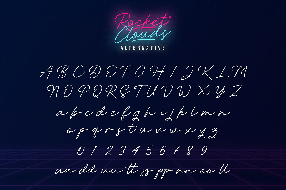 Rocket Clouds, a Script Font by Wacaksara Co.