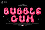 3D BUBBLE GUM VECTOR FONT