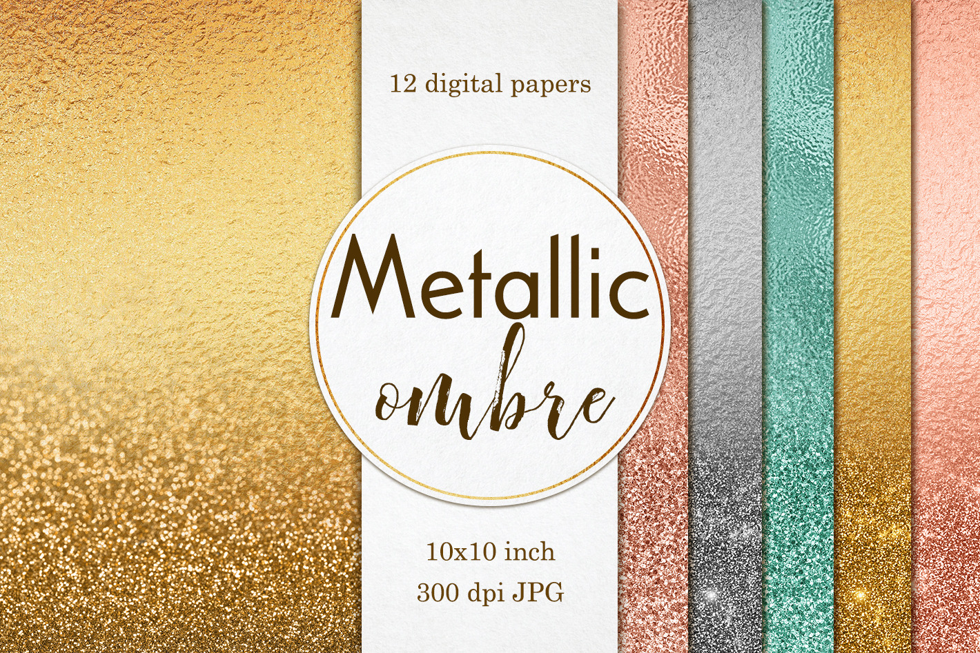 12 Metallic textures: Foil & Glitter, a Texture Graphic by PixelJungle