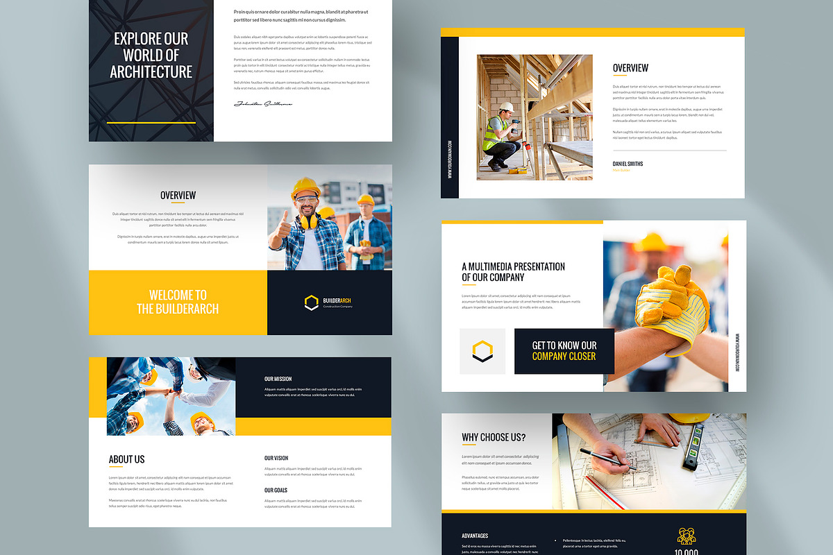 Construction Company Profile Figma PPT