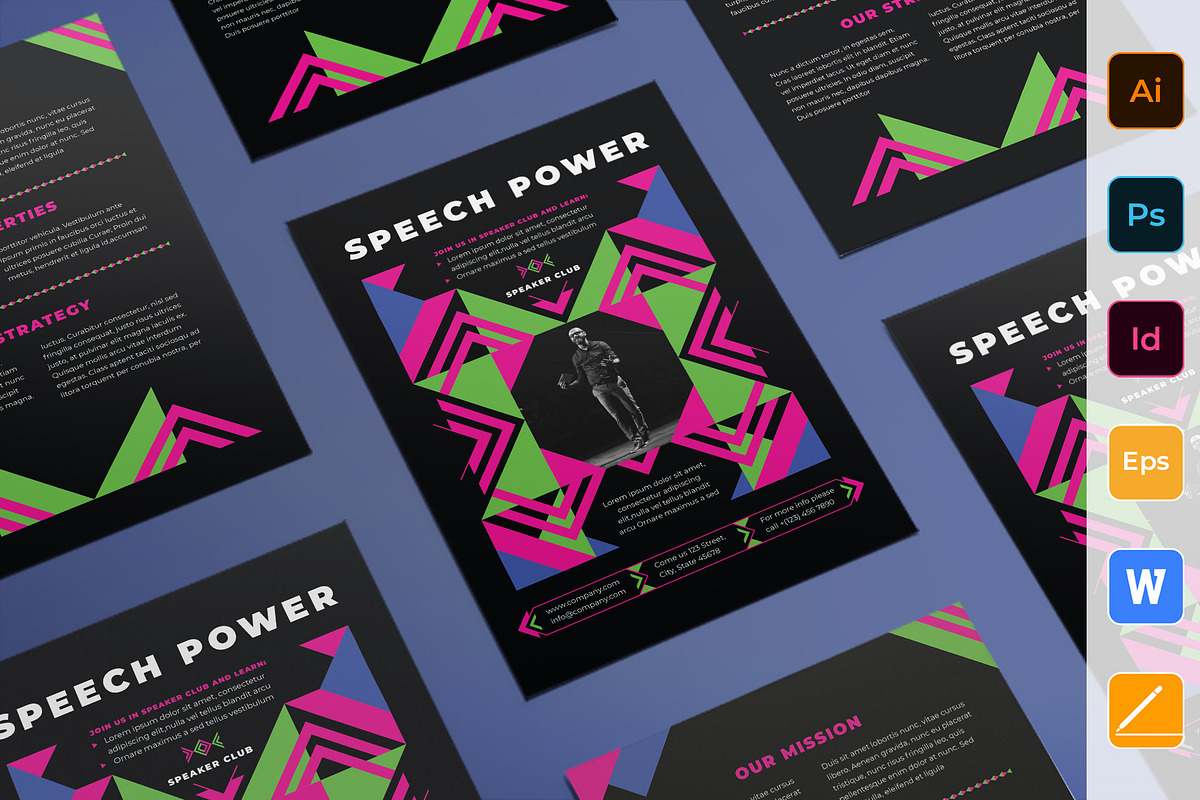 Speaker Flyer, a Flyer Template by TemplatesNow!