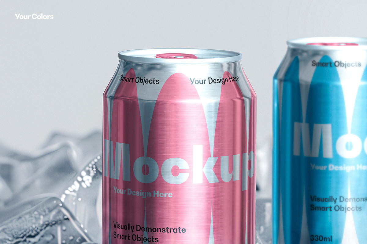 Frozen Can Mockup Set, a Packaging Mockup by pixelbuddha.net