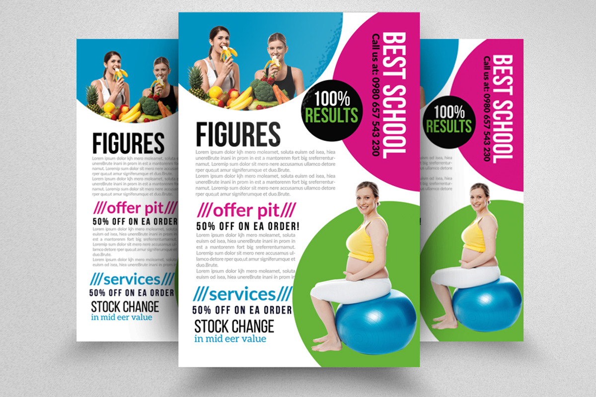 6 Body Fitness Flyers Bundle, a Flyer Template by Business Flyers