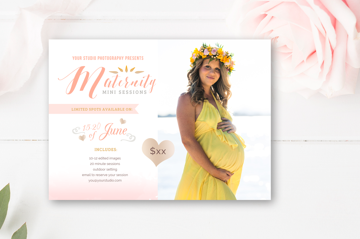 Maternity Session Board, a Flyer Template by By Stephanie Design