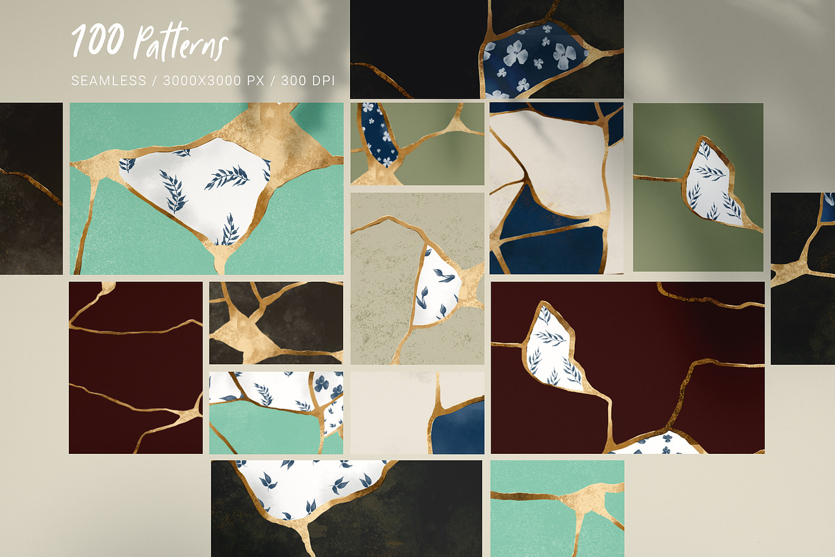 Luxury seamless pattern set, a Pattern Graphic by Neutral Mockups